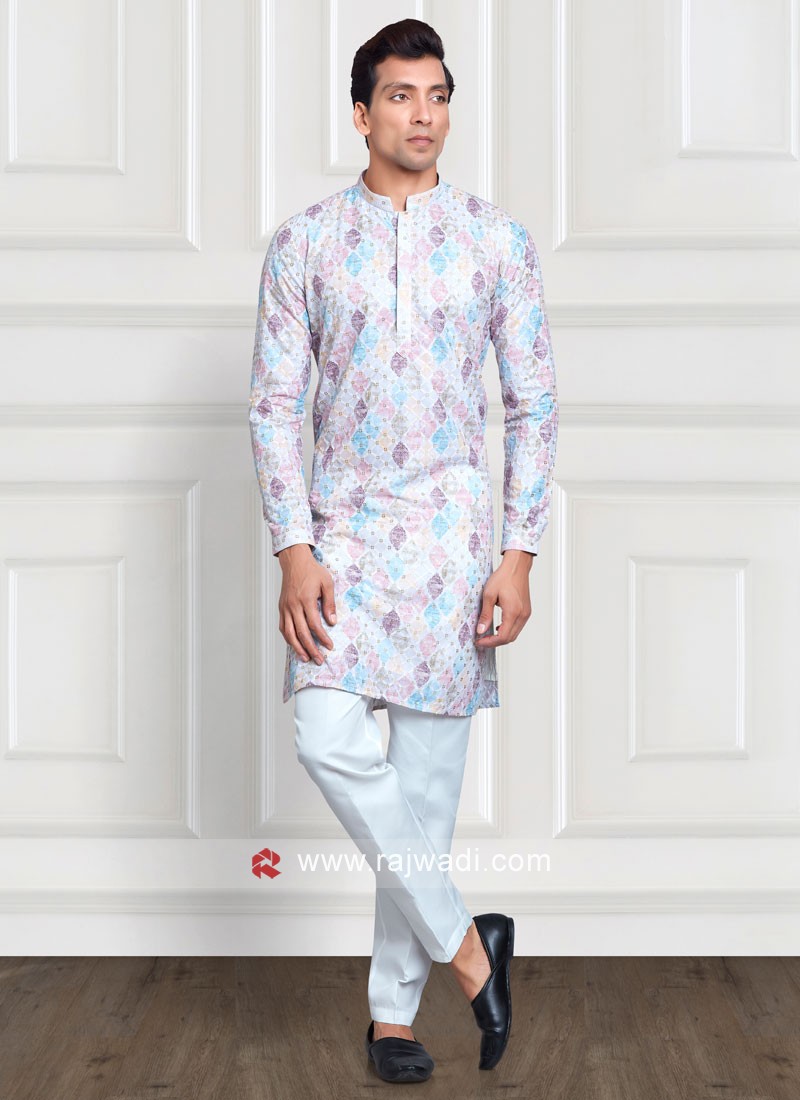 Readymade Multi Color Cotton Silk Kurta Pajama Readymade Multi Color Cotton Silk Kurta Pajama
