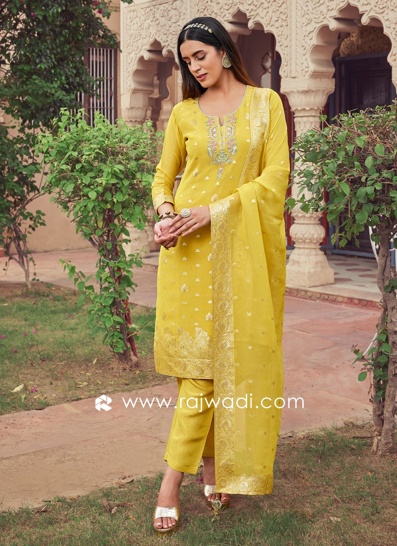 Salwar suit yellow store