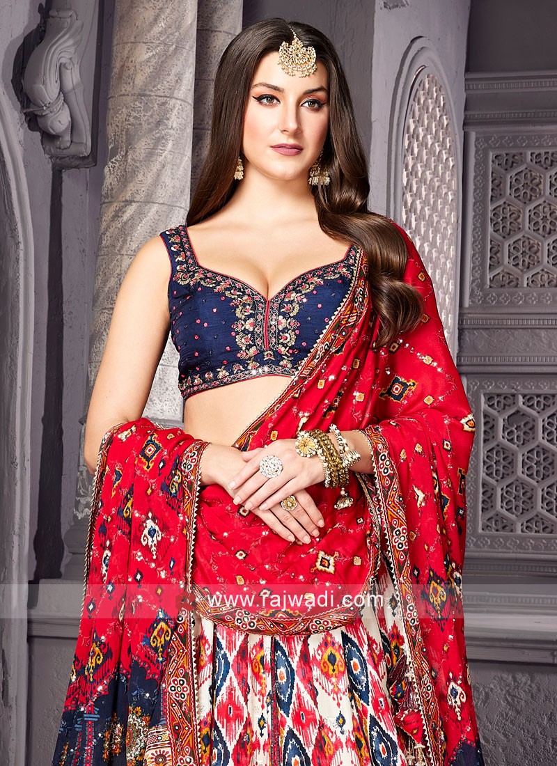 Breathtaking Multi Color Embroidered Lehenga Choli Breathtaking Multi Color Embroidered Lehenga Choli